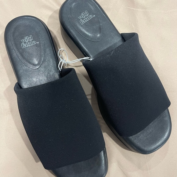 wild fable | Shoes | Womens Black Platform Sandals From Target Brand ...